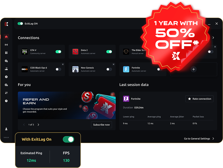 ExitLag - Get rid of lag in your game